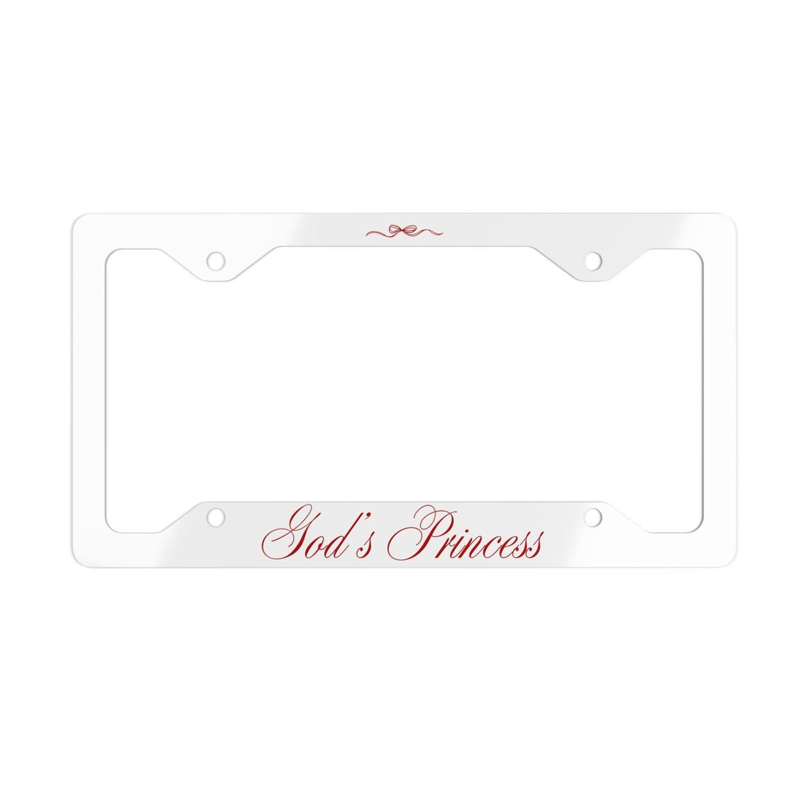 God's Princess Metal License Plate Frame | Coquette Car Accessories ...