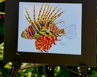 Lion Fish, Lion Fish Art, Lion Fish Painting, Fish, Wildlife, Nature ...