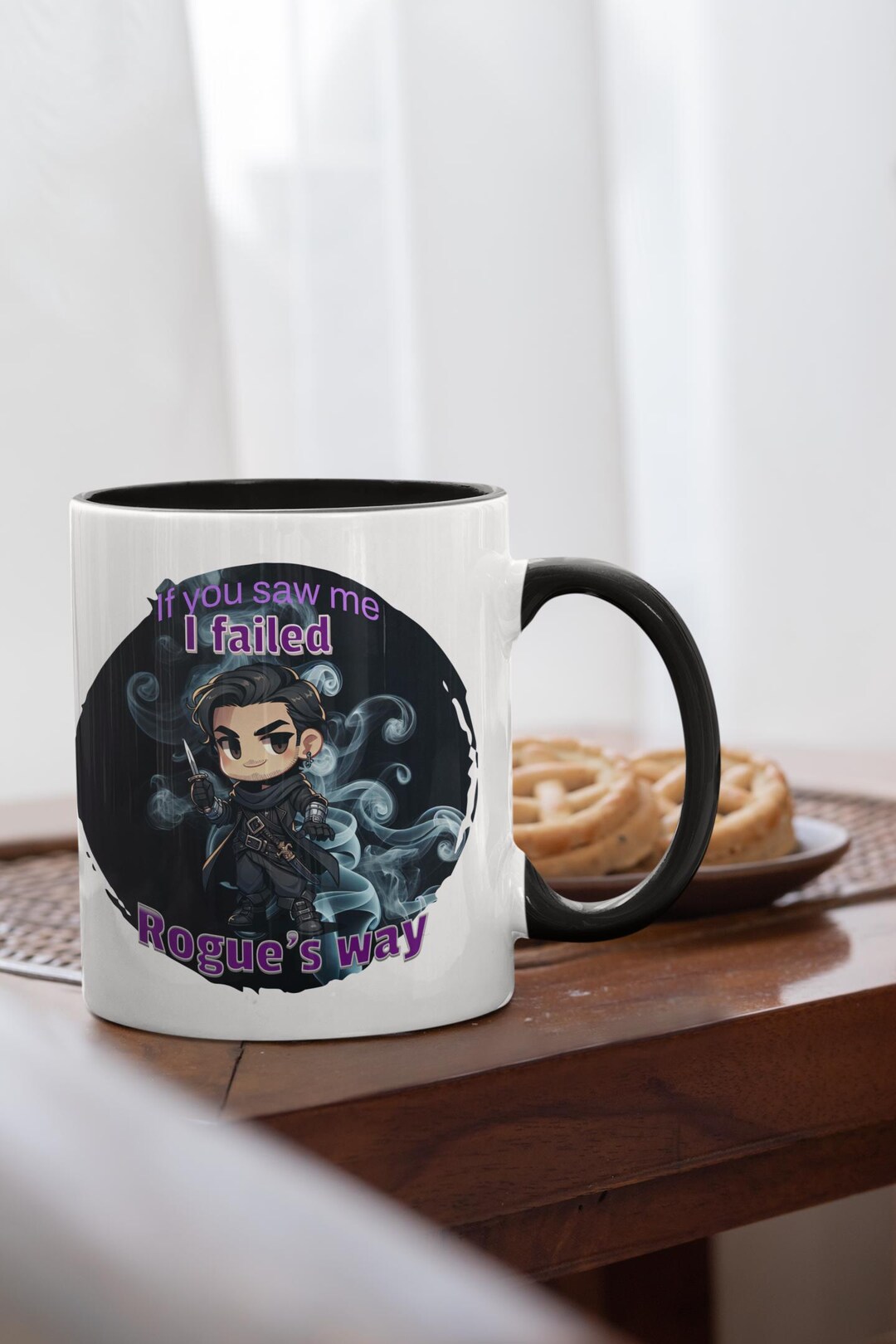 Chibi Stealth Mug, Chibi Rogue RPG Gift for Gamers and Fantasy Lovers ...