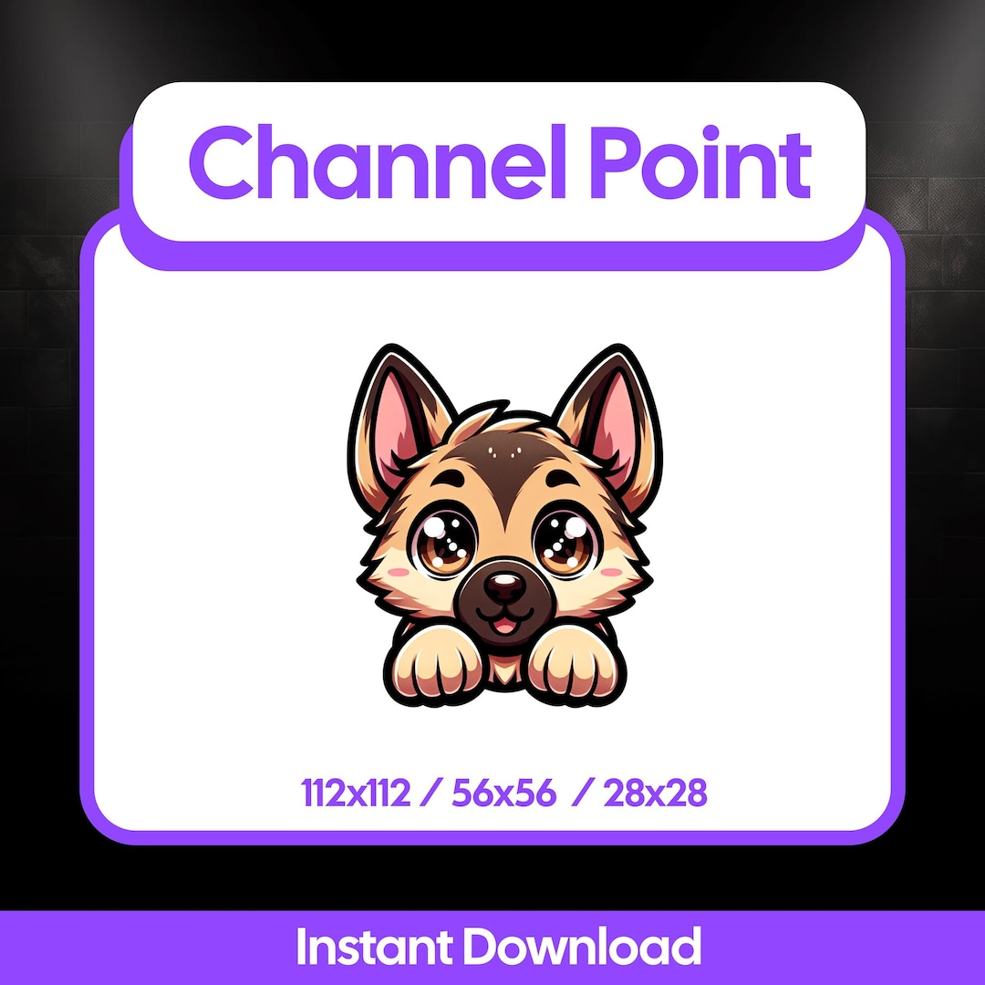 German Shepherd Chibi Twitch Channel Point Icon (instant Download) - Etsy