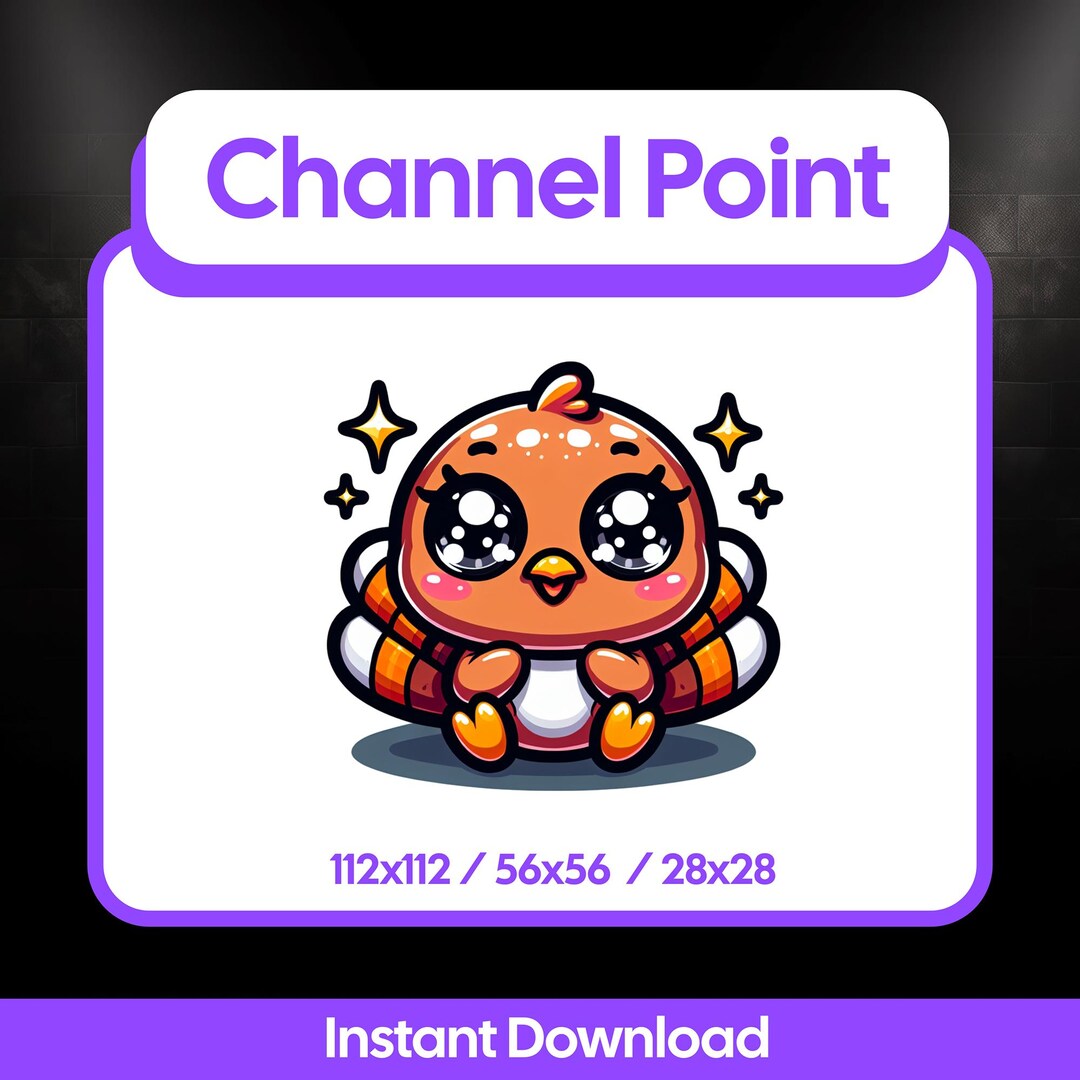 Kawaii Turkey Channel Point: Thanksgiving Stream Emote (digital ...