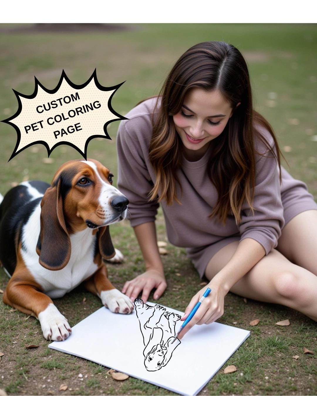 Custom Pet Coloring Page | Personalized Dog, Cat, Horse, Farm Animal ...