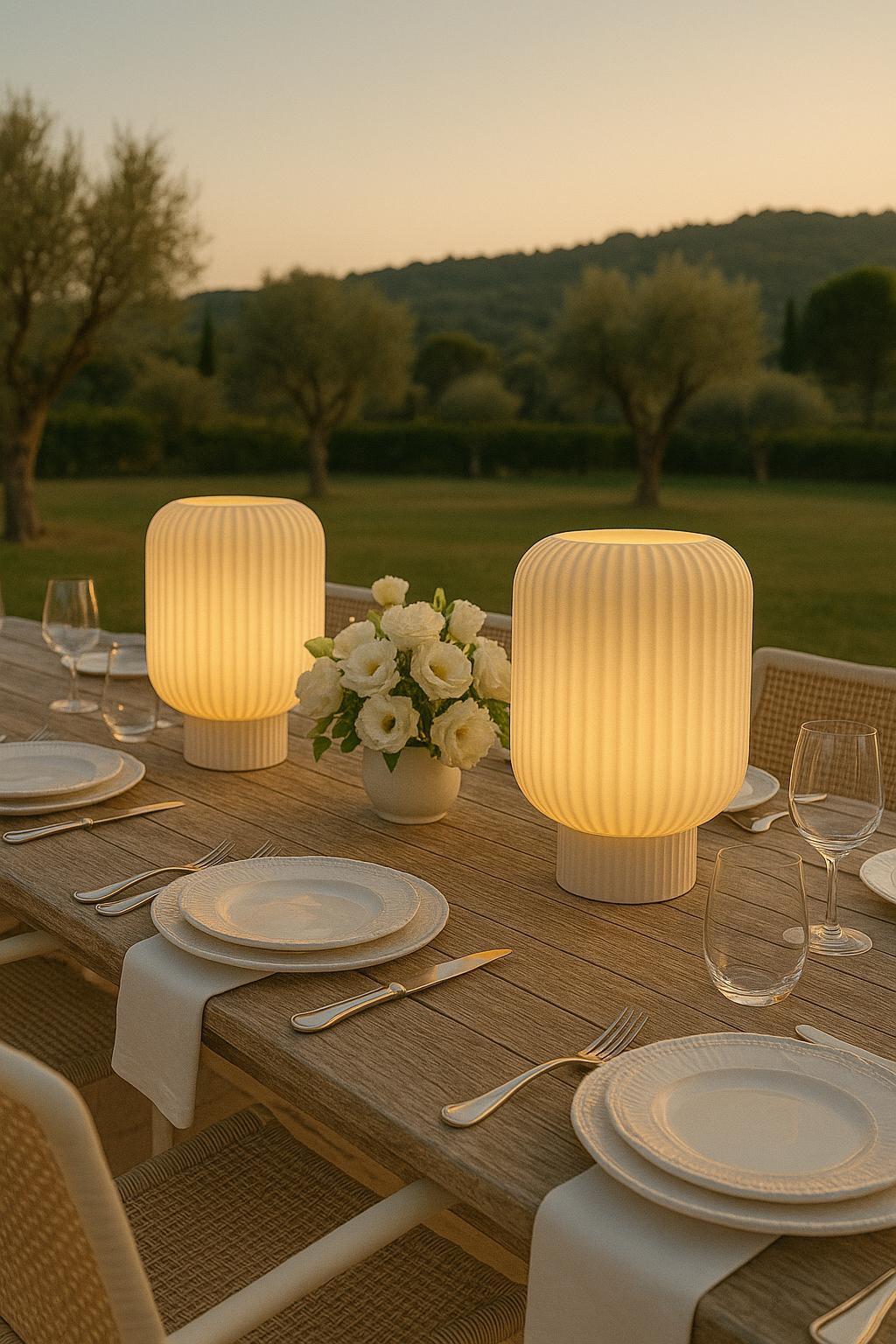 Modern Ribbed Table Lamp: Dimmable LED Light, Made in Los Angeles - Etsy