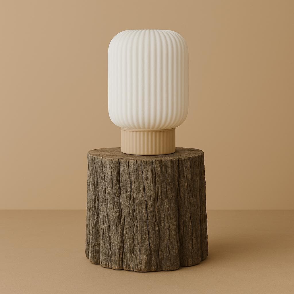 Modern Ribbed Table Lamp: Dimmable LED Light, Made in Los Angeles - Etsy