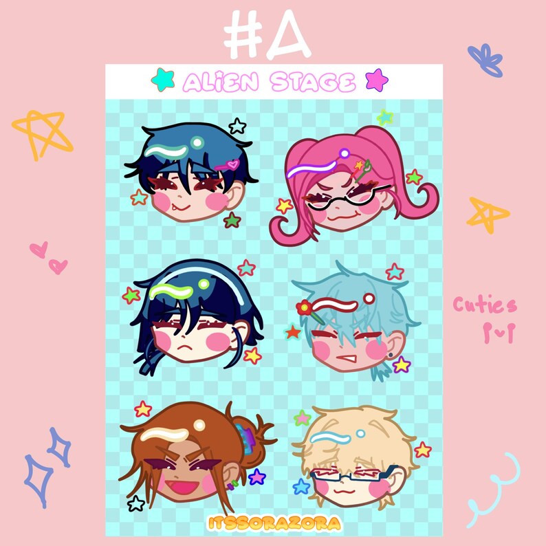 Alien Stage School AU Sticker Sheet - Etsy