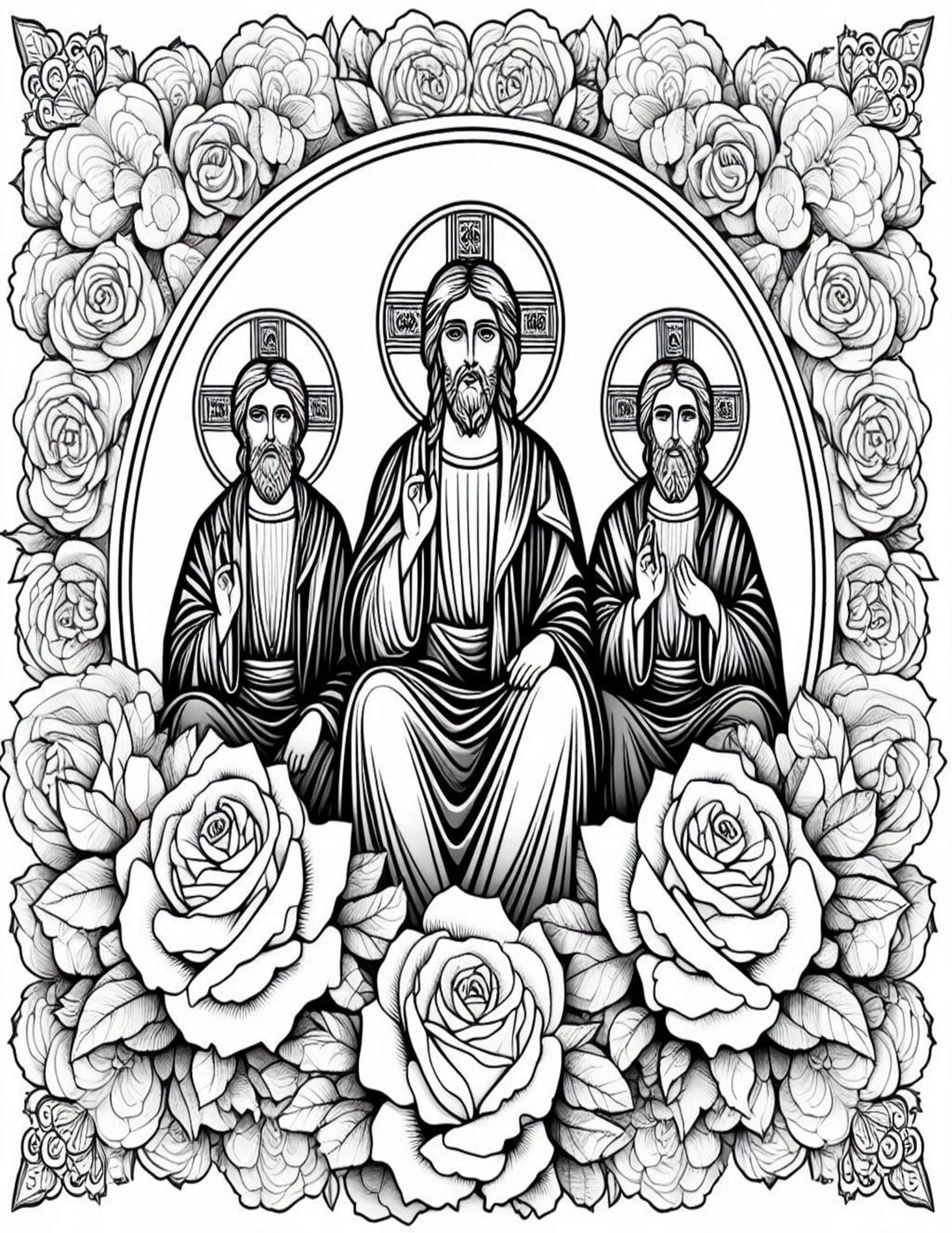 The Holy Trinity Coloring Pages | Set of 4 - Etsy