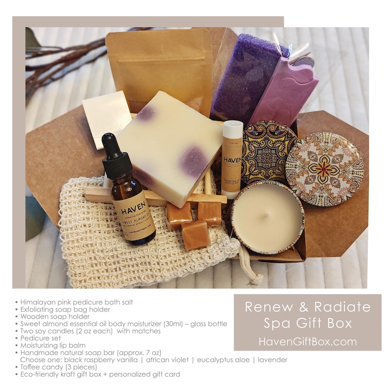 Handmade Spa Gift, Relaxation Gift Box, Pampering Gift Set, Spa Gift ...