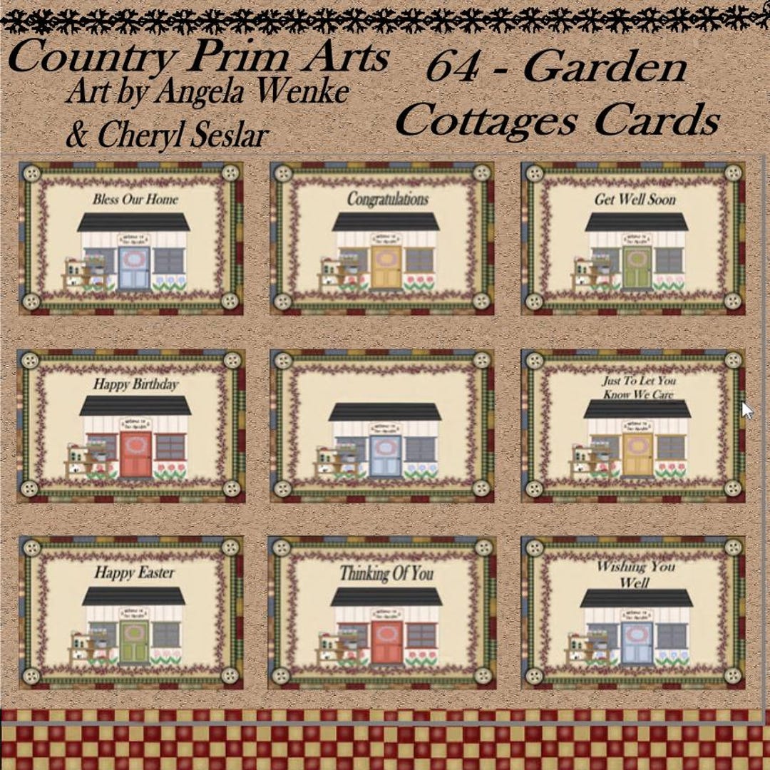 Garden Cottage Greeting Cards: Printable Variety Pack (digital Download ...