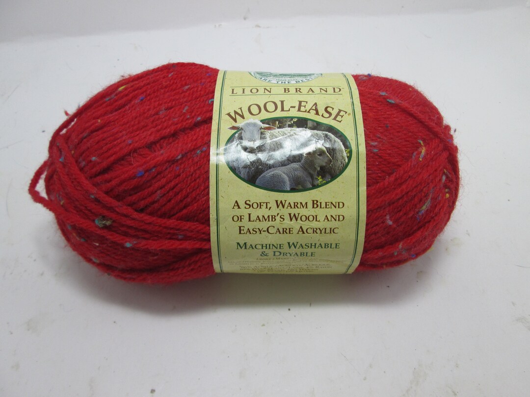 Lion Brand Wool Ease Red Sprinkles Yarn - 3 Oz. 197 Yds - Etsy