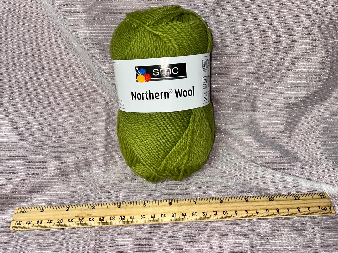 SMC Northern Wool Green #0011 Yarn 100% Wool 100 Grams 220 Yards - Etsy