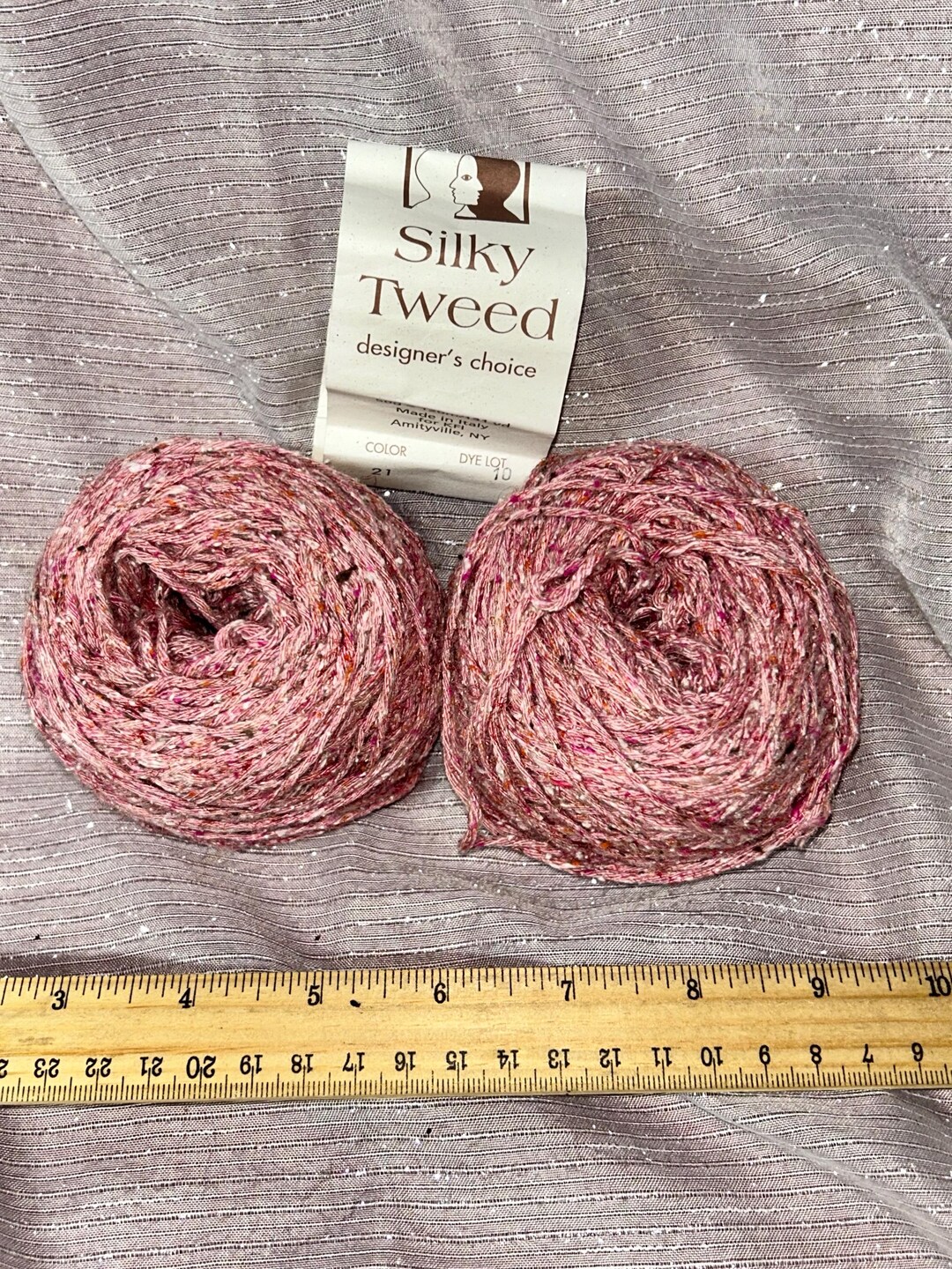Lot of 2 - Elsebeth Lavold Silky Tweed Designer's Choice Pink 4oz Total ...