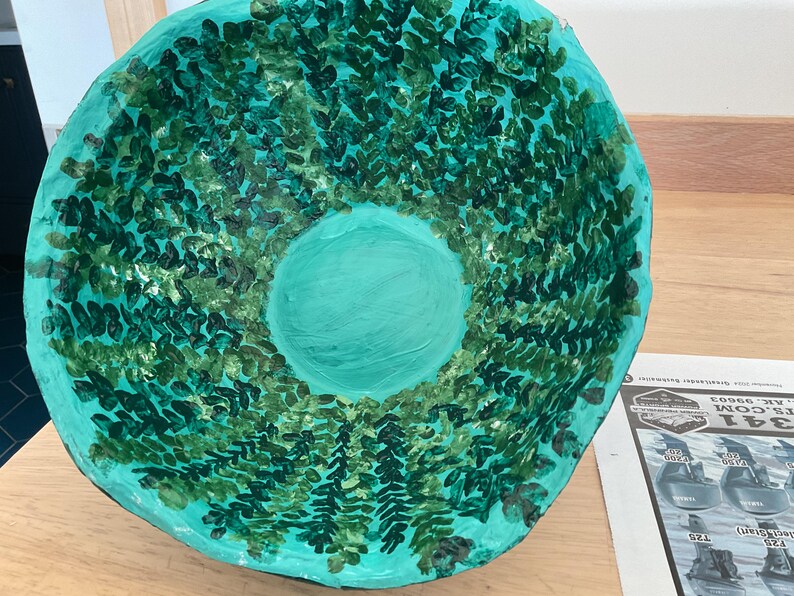 Functional Paper Mache’ Bowls of All Colors. You Can Choose Colors ...