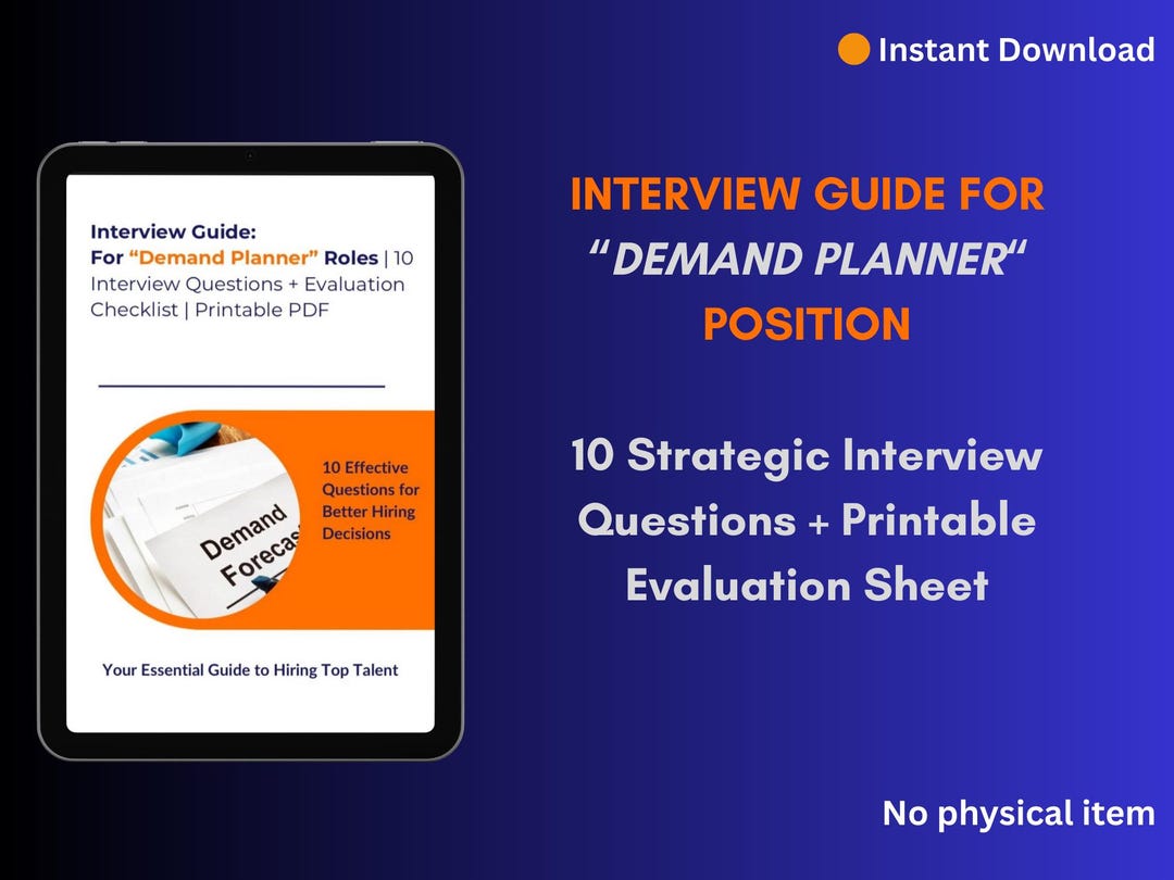 Demand Planner Interview Guide | 10 Strategic Interview Questions ...
