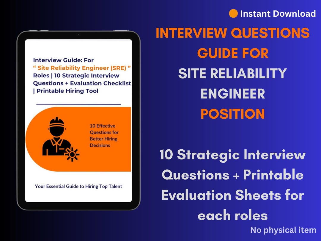 Site Reliability Engineer Interview Guide | Tech Hiring | Structured ...