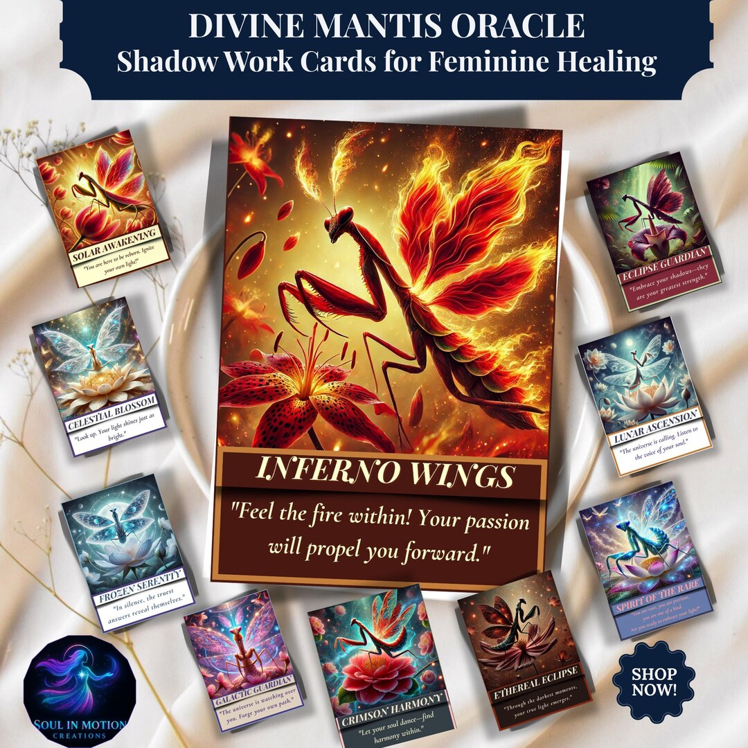 Divine Mantis Oracle Deck | Shadow Work & Inner Healing Cards ...