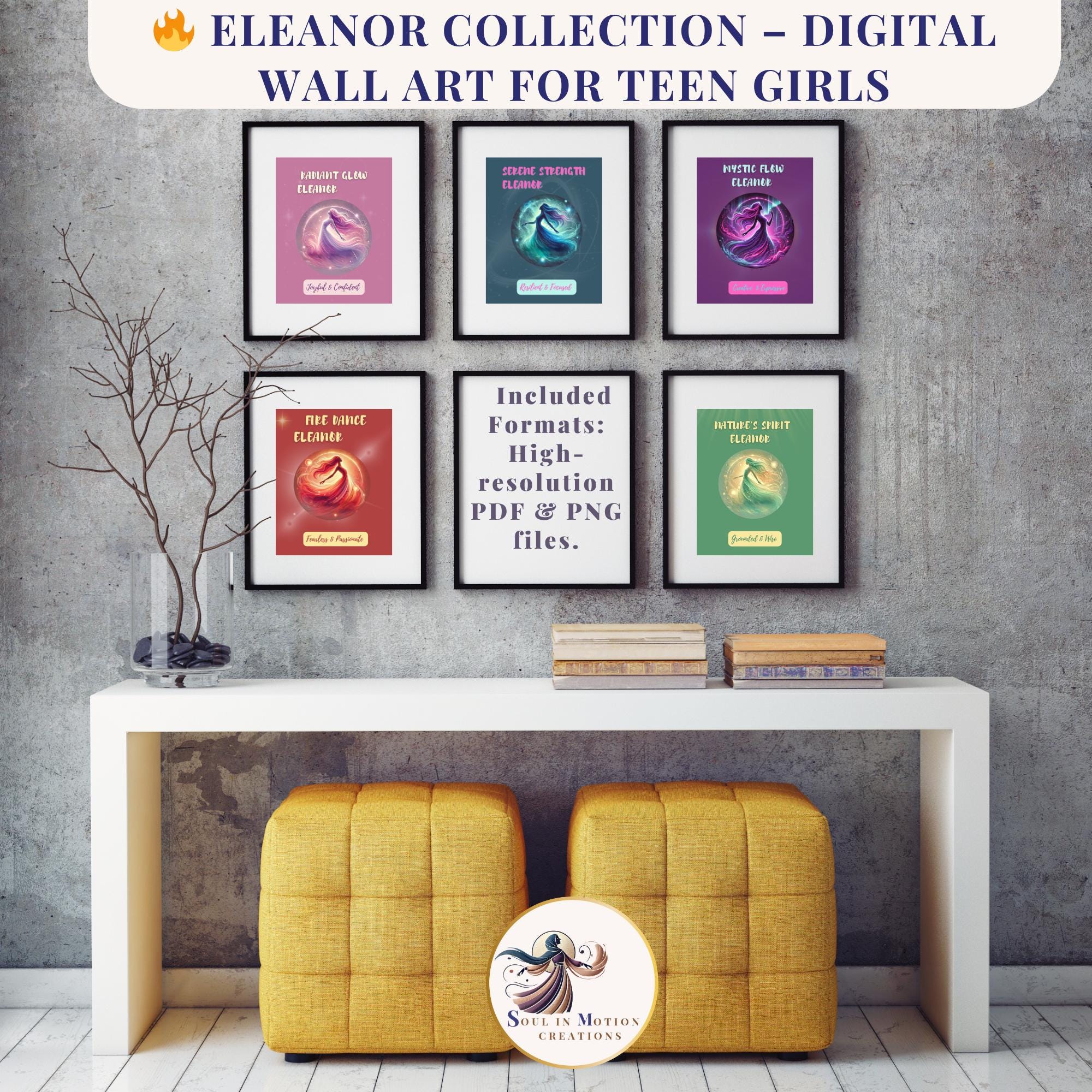 Eleanor Collection | Digital Wall Art for Teen Girls | Empowering ...