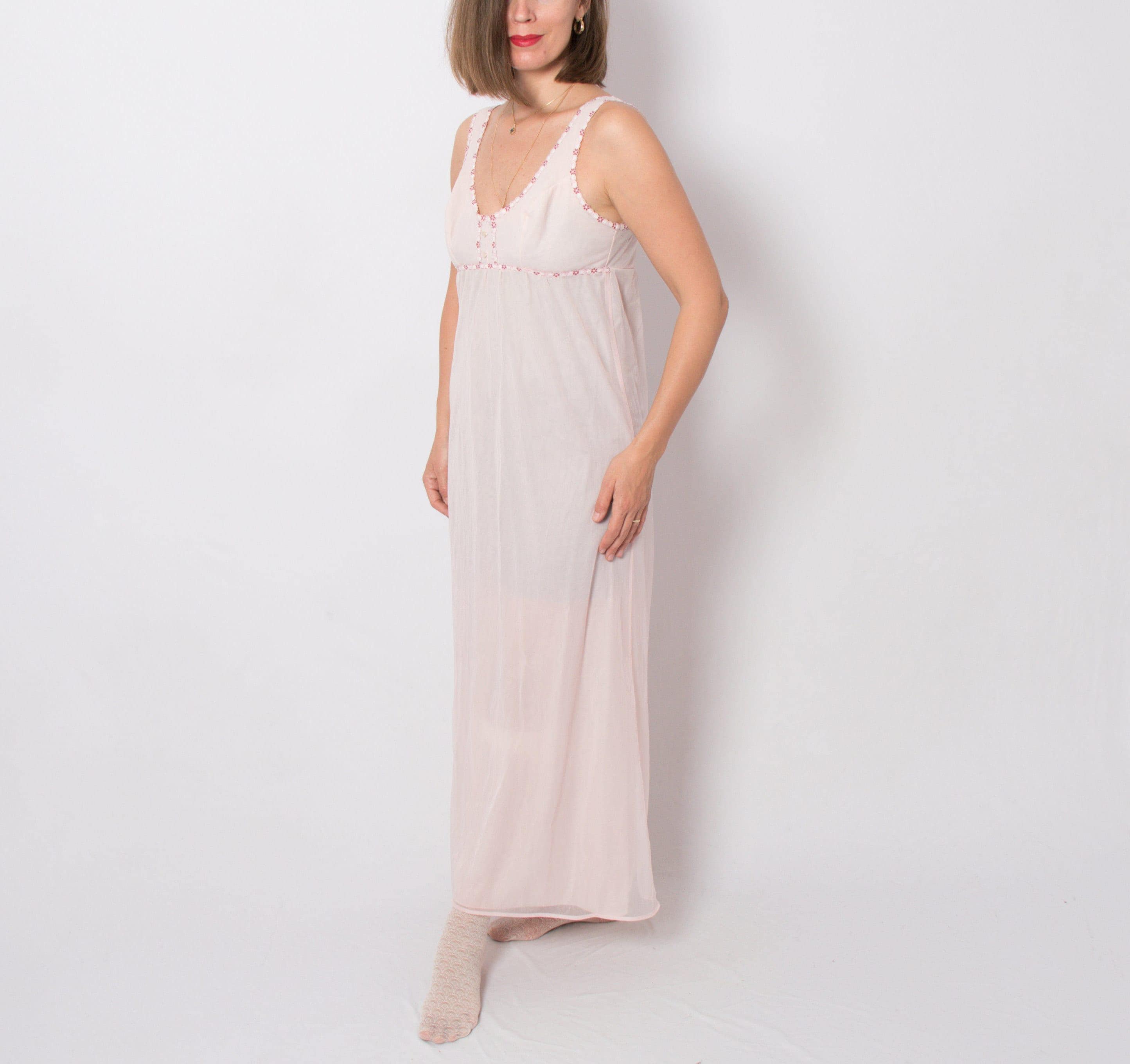 Vintage Nylon Negligee Sheer Nightgown by PIPPA DEE Small Size Gift for ...