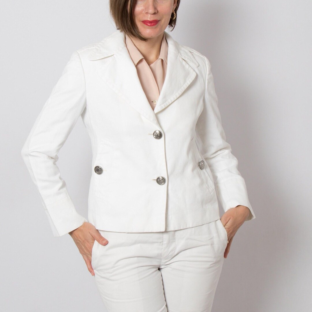 Rare Vintage KITON White Linen-cotton Blazer Timeless Italian Tailoring ...