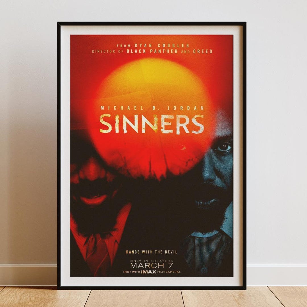 Sinners Movie Poster | A3 Digital Download | Indie Film Wall Art ...