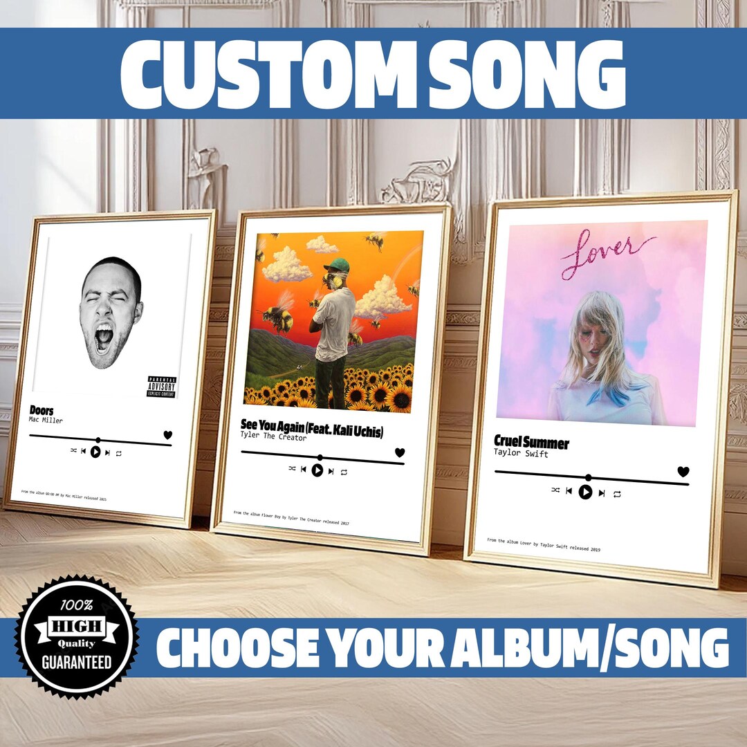 Custom Album Poster - Music Album Poster, Custom Spotify Code Wall ...