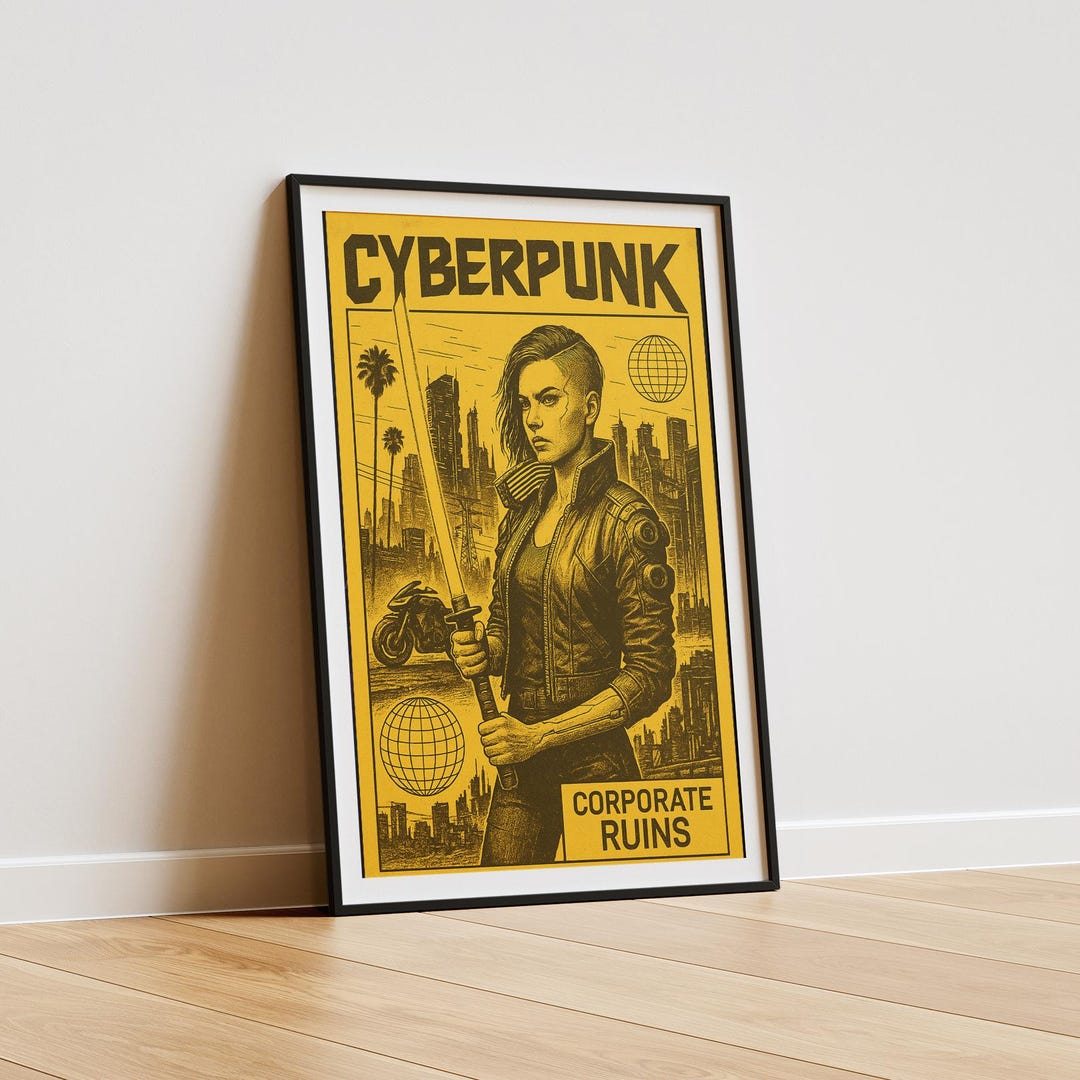 Cyberpunk Poster – Futuristic Cyberpunk Art Print for Wall Art or ...