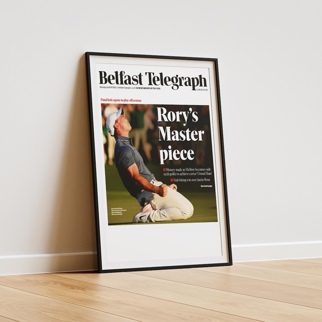 Rory Mcilroy 2025 Masters Poster – Golf Wall Art, Mcilroy Masters Win ...