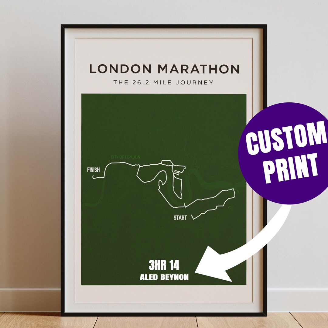 Custom London Marathon Wall Art - Collectible Marathon Posters - London ...