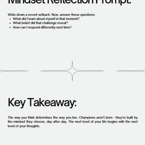 Mindset of a Champion Guide - Etsy