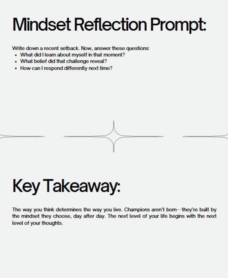 Mindset of a Champion Guide - Etsy