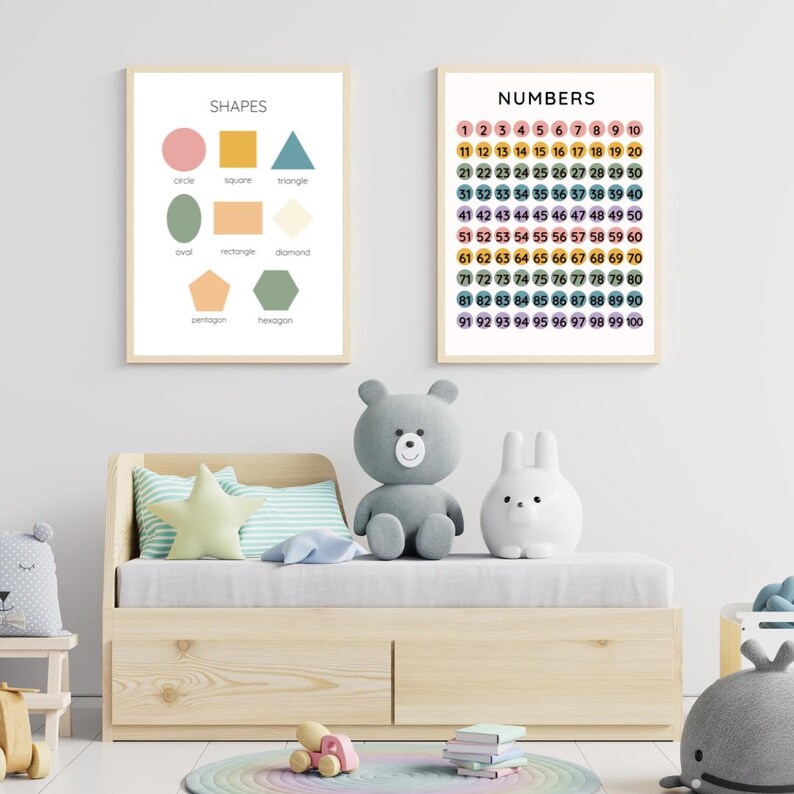 12 Educational Posters Bundle | Printable Classroom Wall Art | Alphabet ...