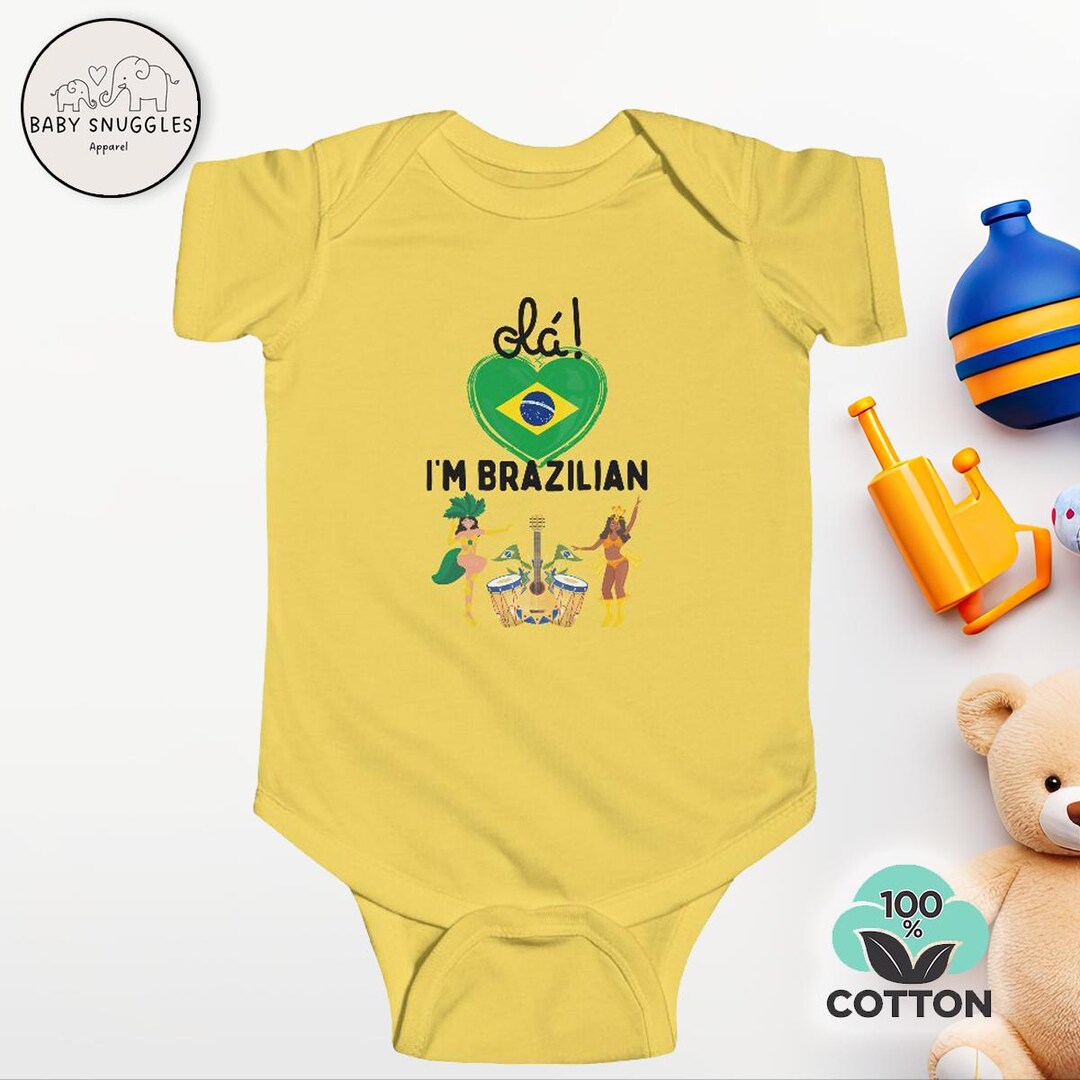 Baby Bodysuit 'olá, I'm Brazilian', Infant Romper - Etsy