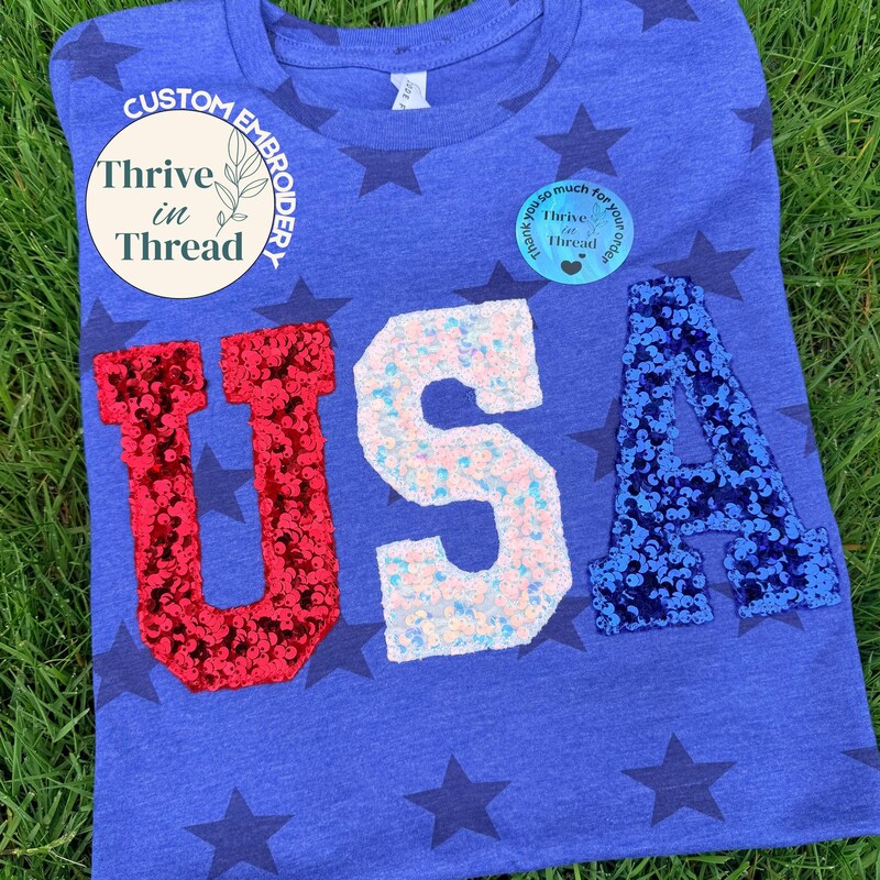 Flag Shirts Sequined - Etsy