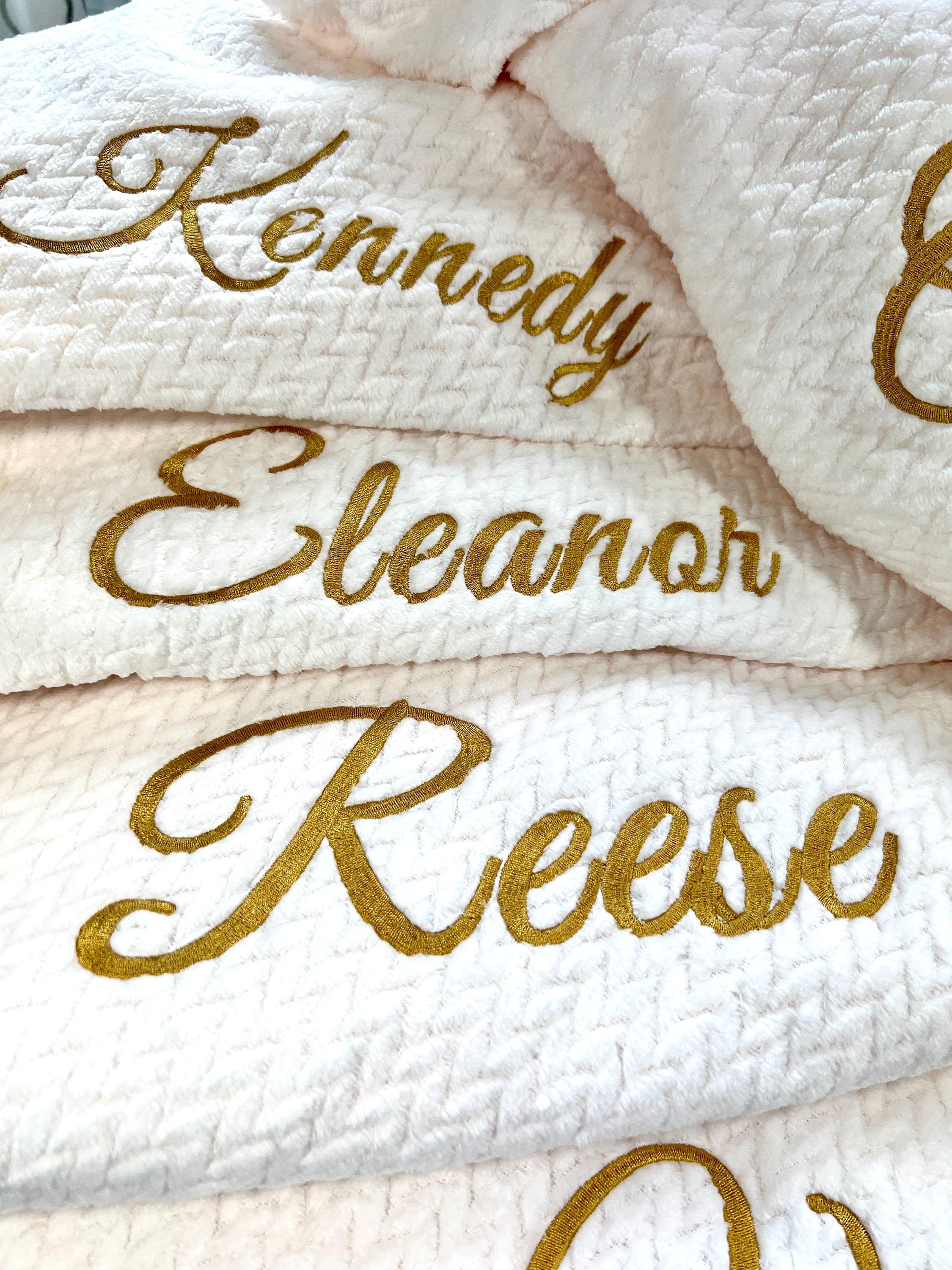 Custom Embroidery Blanket/throw, Baby Blanket, Wedding Gift, Light ...