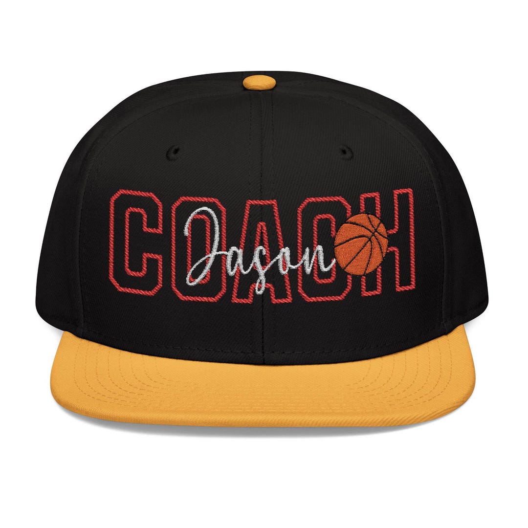 Personalized Basketball Coach Embroidery Snapback Cap, Custom ...