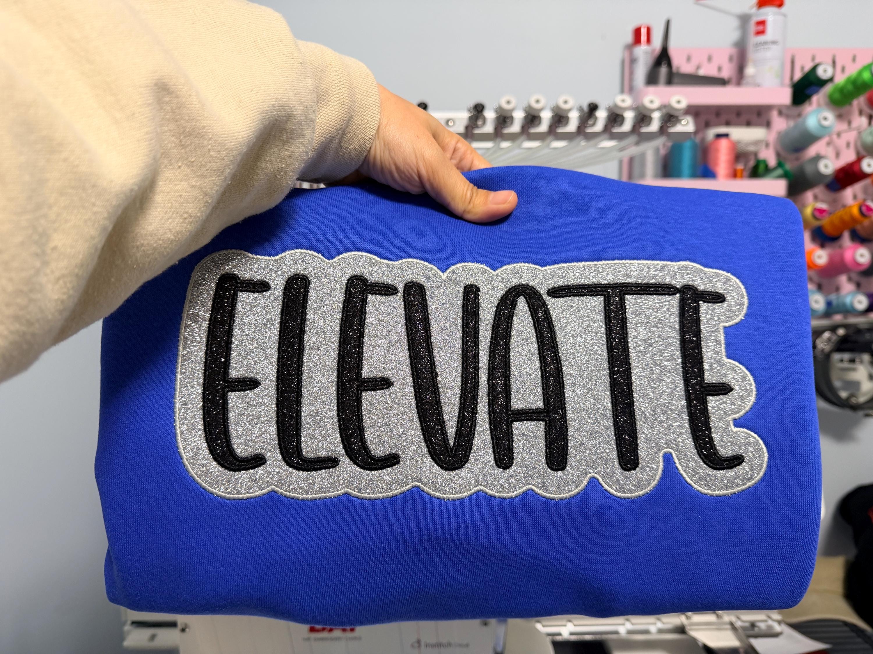 Custom Dance/cheer Embroidered Sweatshirt/hoodie, Double Glitter ...