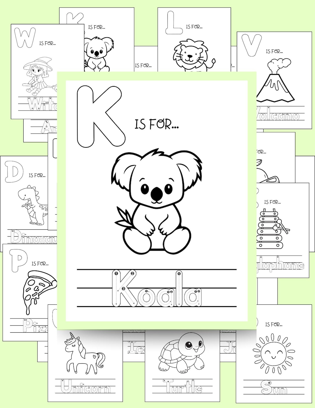 Printable ABC Coloring Book for Kids – Alphabet Coloring Pages ...
