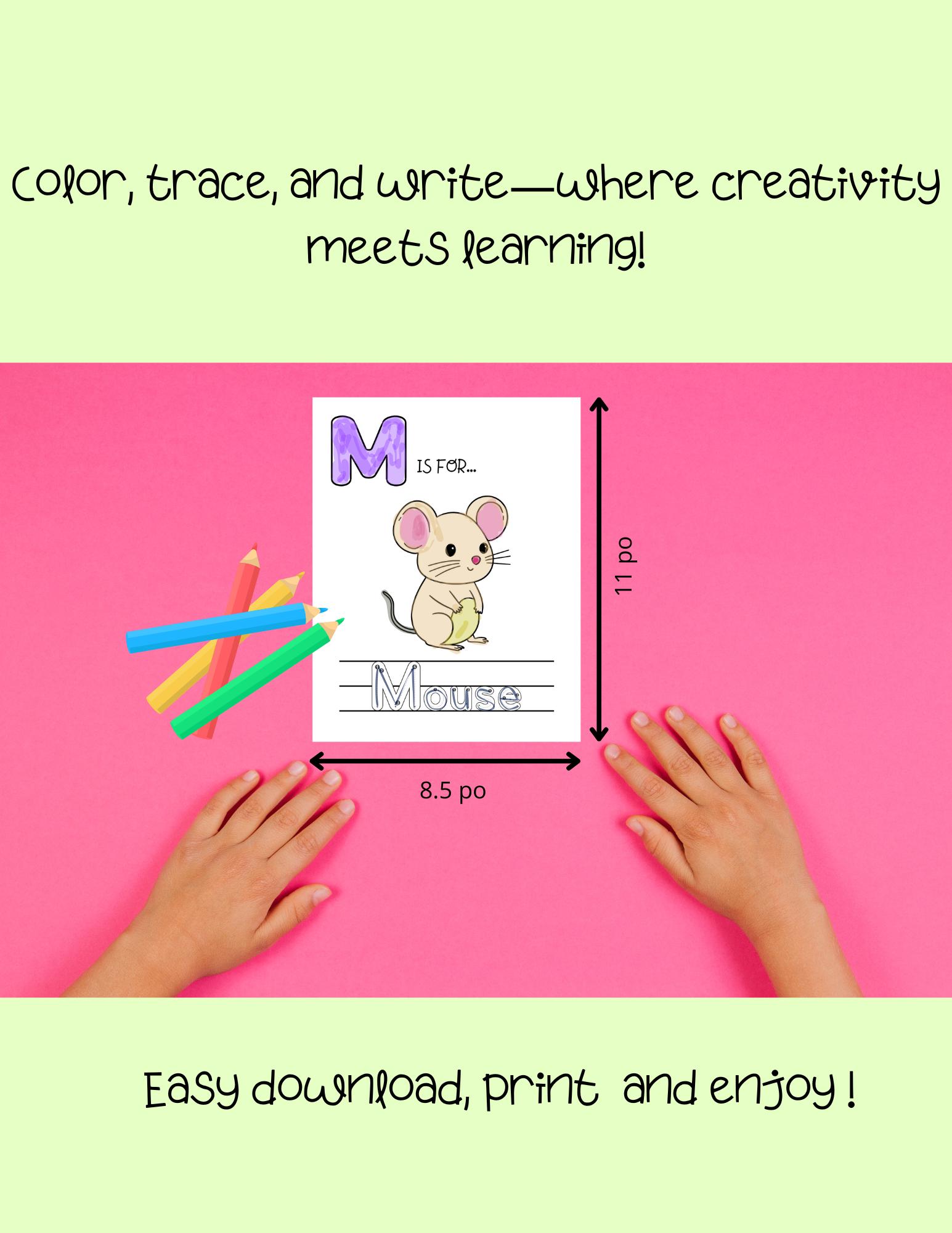 Printable ABC Coloring Book for Kids – Alphabet Coloring Pages ...