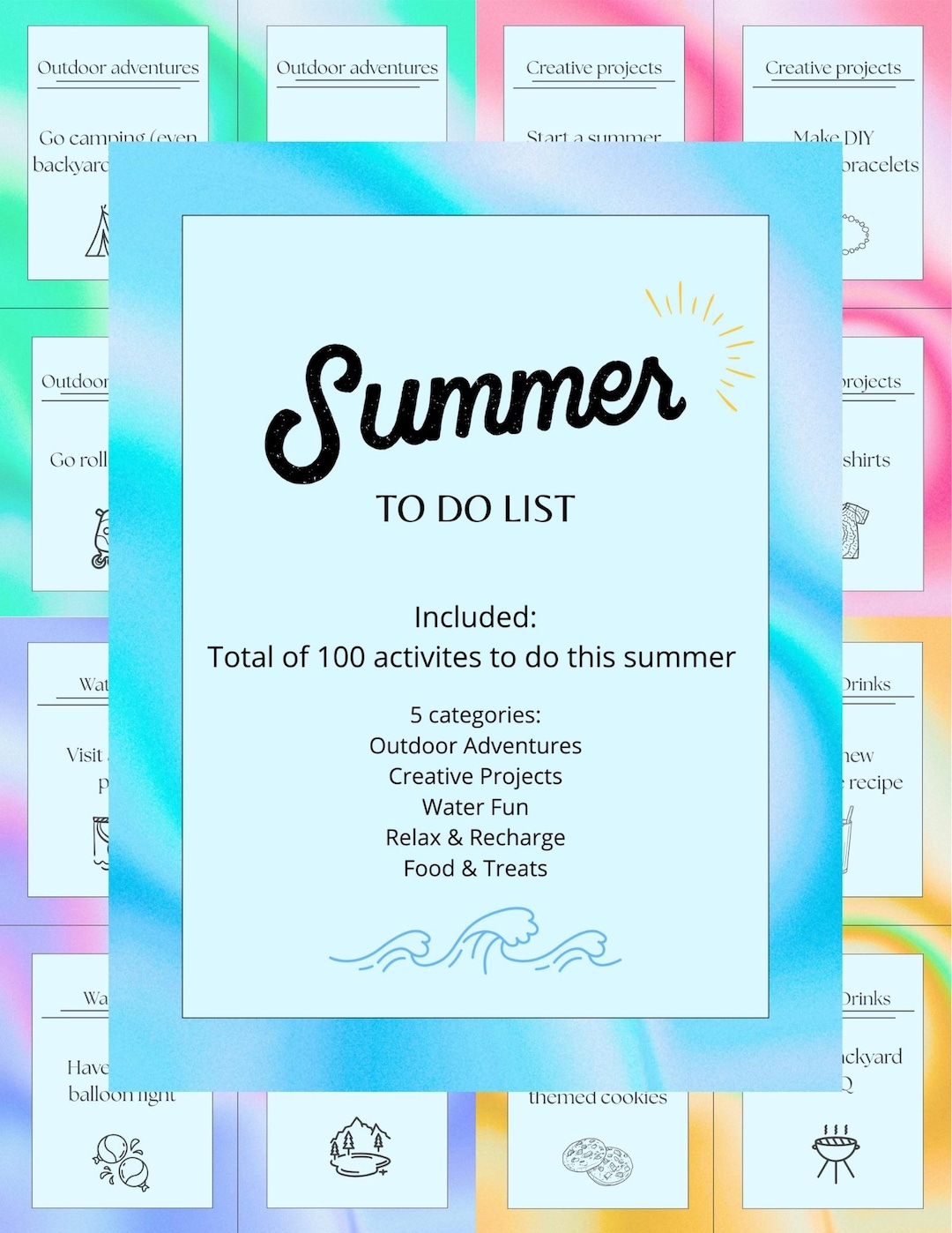 Printable Summer To-do List – Seasonal Planner, Family & Friends ...