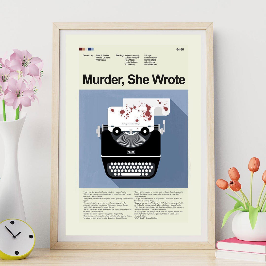 Murder, She Wrote - Typewriter | 12"x18" or 18"x24" Print Only - Etsy