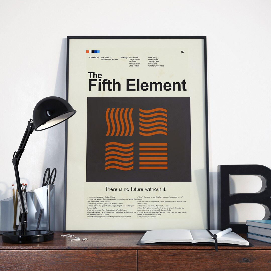 The Fifth Element Inspired Mid-century Modern Print | 12"x18" or 18"x24 ...