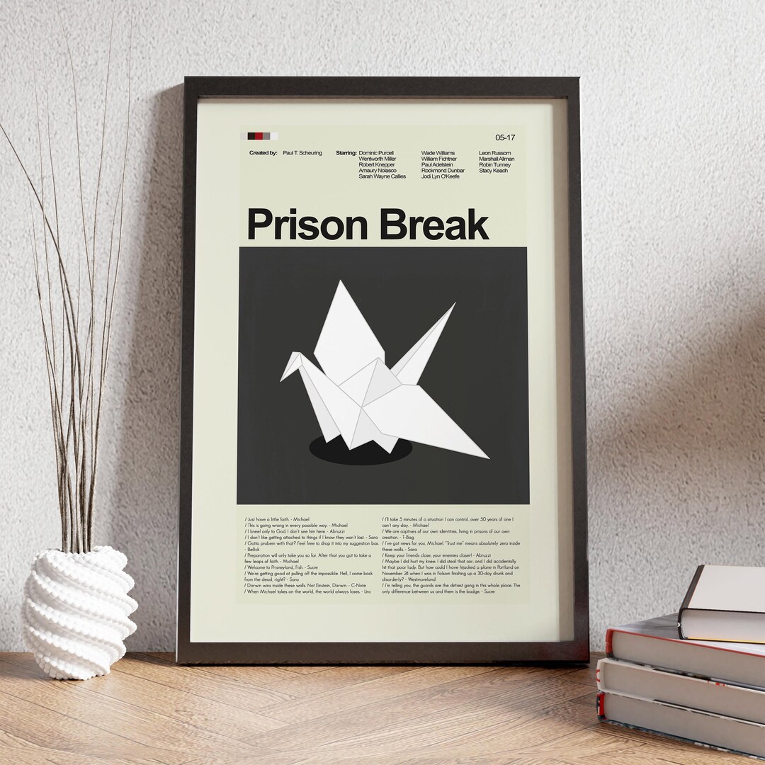 Prison Break - Origami Crane | 12"x18" or 18"x24" Print Only - Etsy