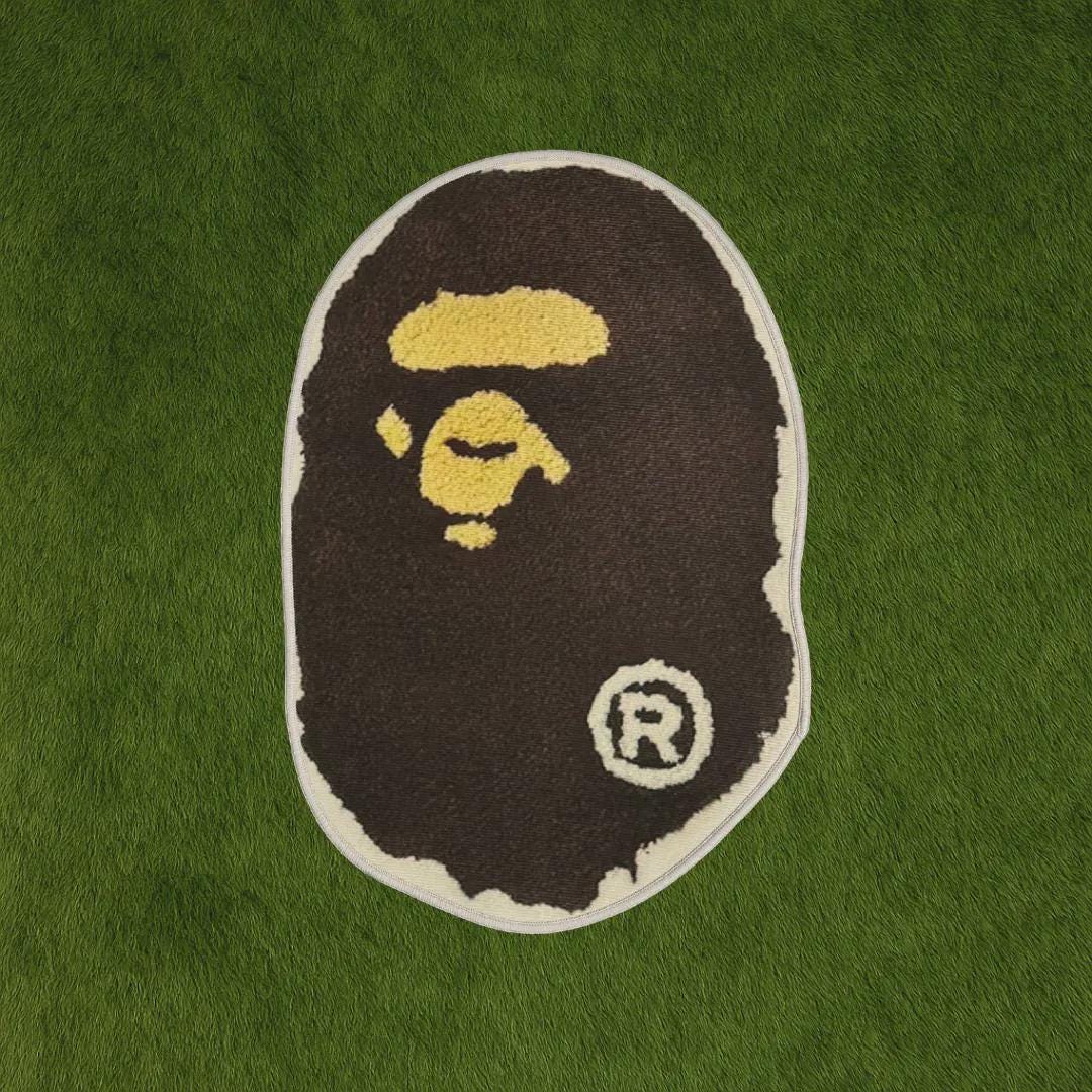 Classic BAPE Custom Rug - Streetwear Ape Head Rug, Hypebeast Room Decor ...