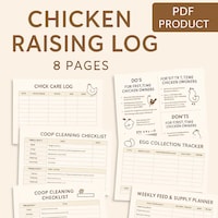 Printable Chicken Record Keeping Journal Backyard Chicken Logbook ...