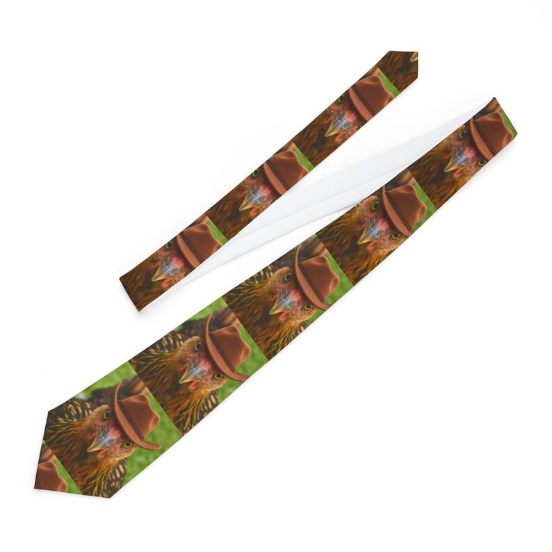 Cowboy Chicken Tie-funny Western Rooster Necktie for Men | Farm Animal ...
