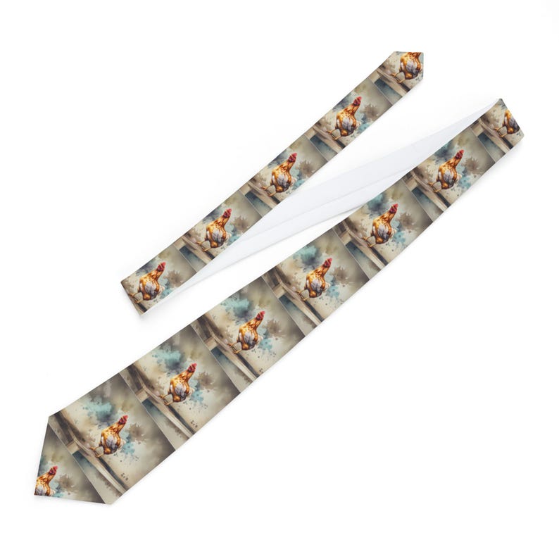 Majestic Chicken Tie – Artistic Farm Animal Necktie for Men | Country ...