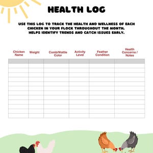 Chicken Raising Log Bundle – 8 Printable Pages | Egg Tracker, Flock ...