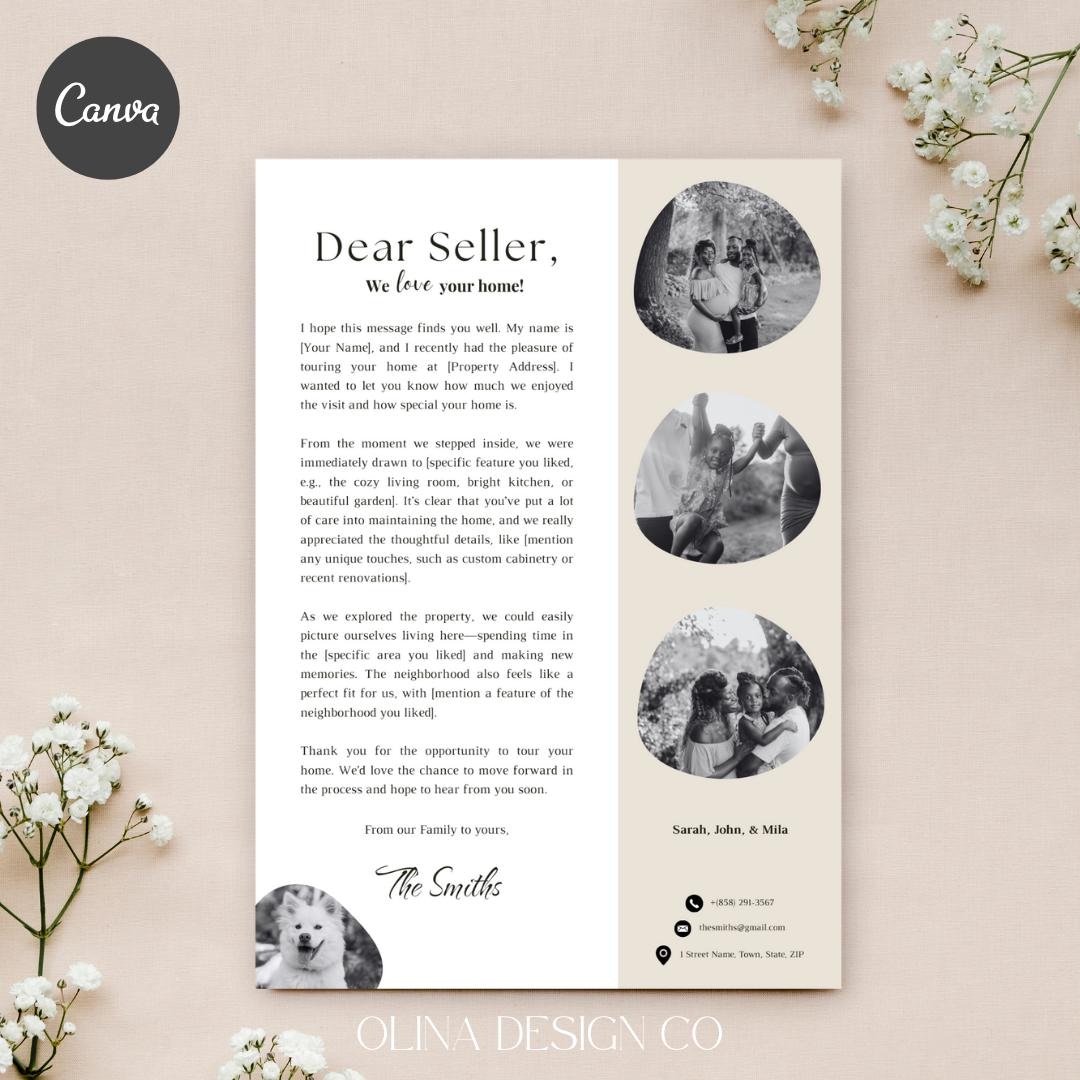 Customizable Home Offer Letter Template – Editable Canva Template for ...