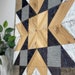 Reclaimed Wood Quilt Block With Natural Wood Center Barn Quilt Quilter ...
