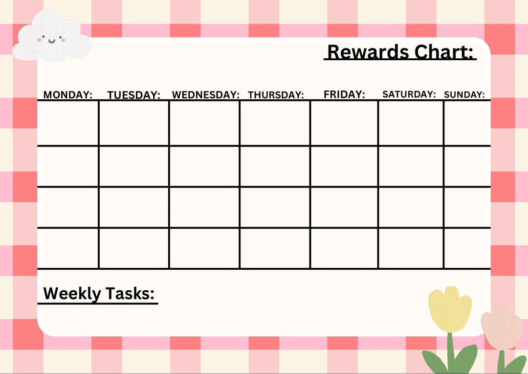 Cute Reward Chart for Them Growing Little Ones! - Etsy
