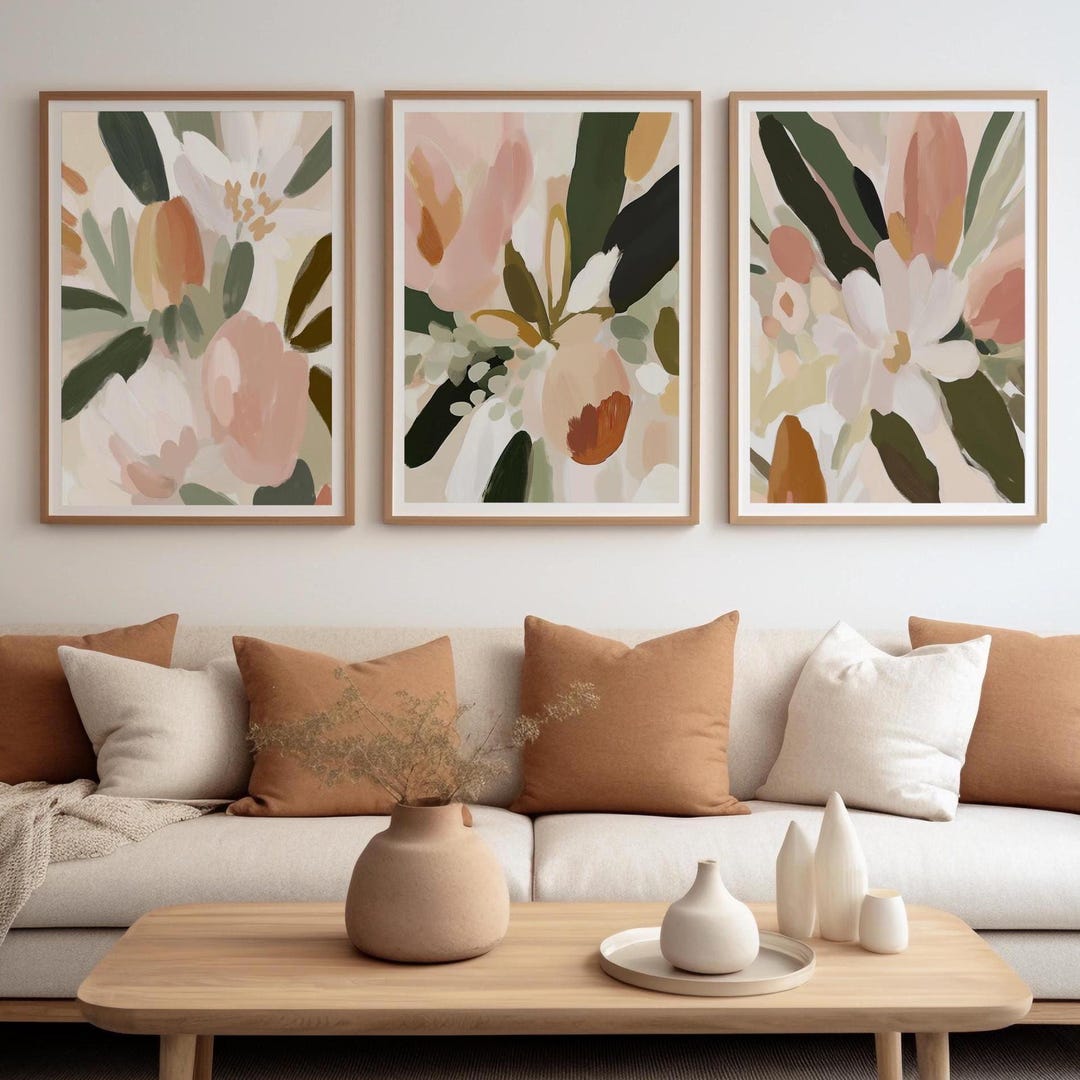 Australian Native Botanical Art Prints Set of 3 Abstracts Protea ...